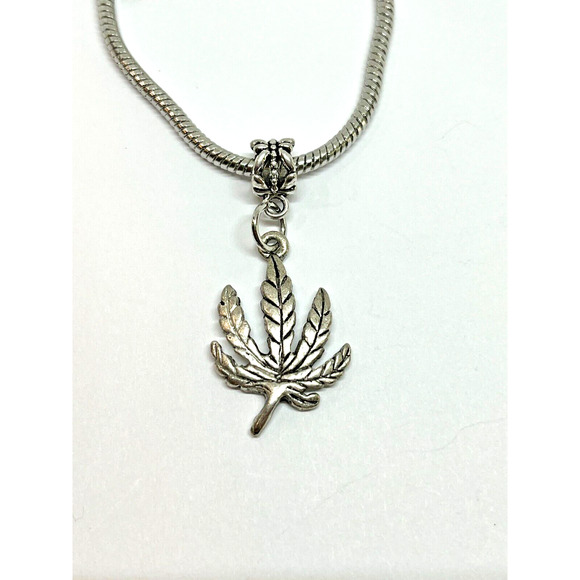 Jewelry | Vintage Pewter Pot Leaf Charm Dangle European Bracelet Fit ...